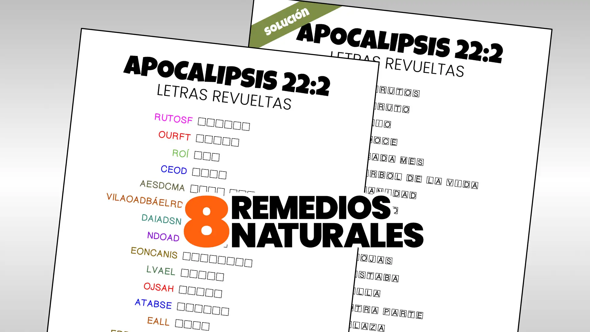 Apocalipsis 22:2 letras revueltas - 8 Remedios Naturales