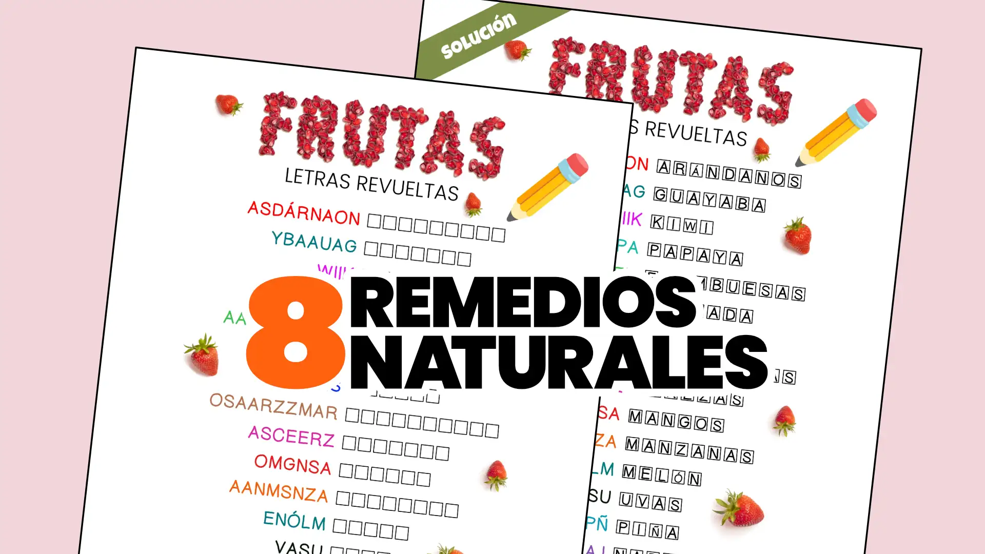 Frutas letras revueltas - 8 Remedios Naturales